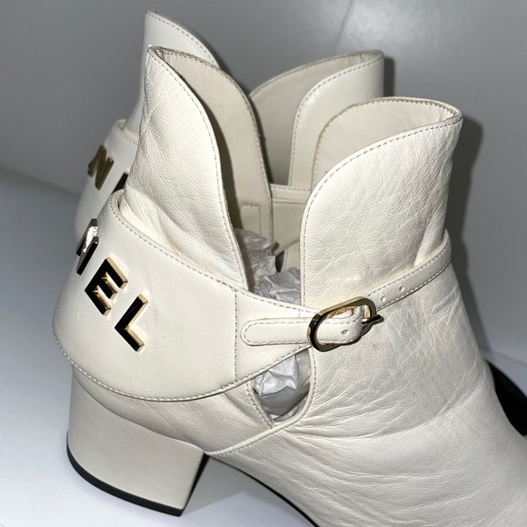 CHANEL | Shoes | Chanel Crowns Short Buckle Logo Boot 45mm | Poshmark